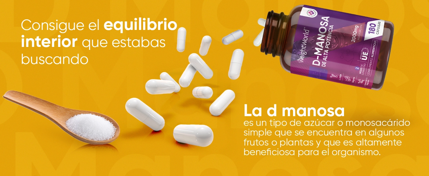 Cápsulas de D-Manosa 2000 mg - Para Prevenir Infecciones Urinarias
