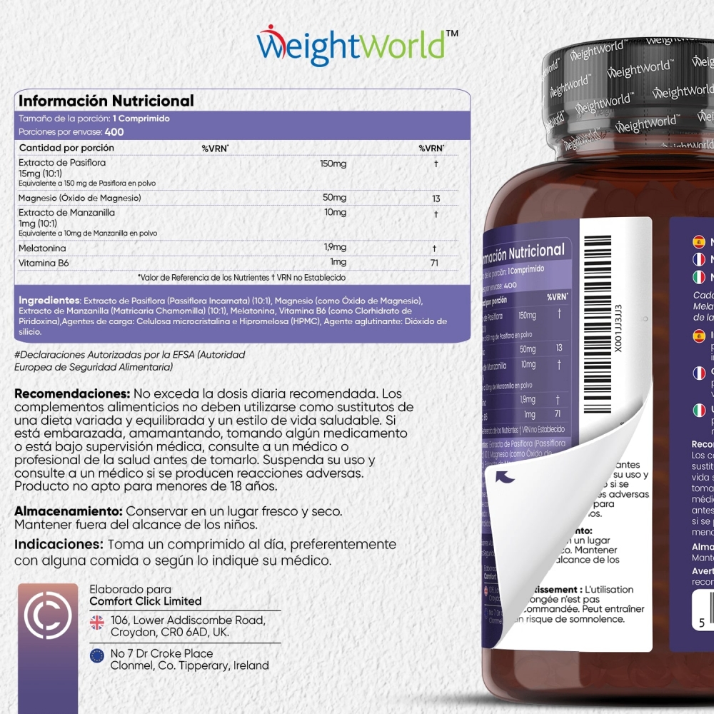 Suplemento para el sueño 1,9 mg | 400 comprimidos